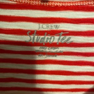J. Crew Factory | Tops | Jcrew Red And White Striped Tshirt | Poshmark